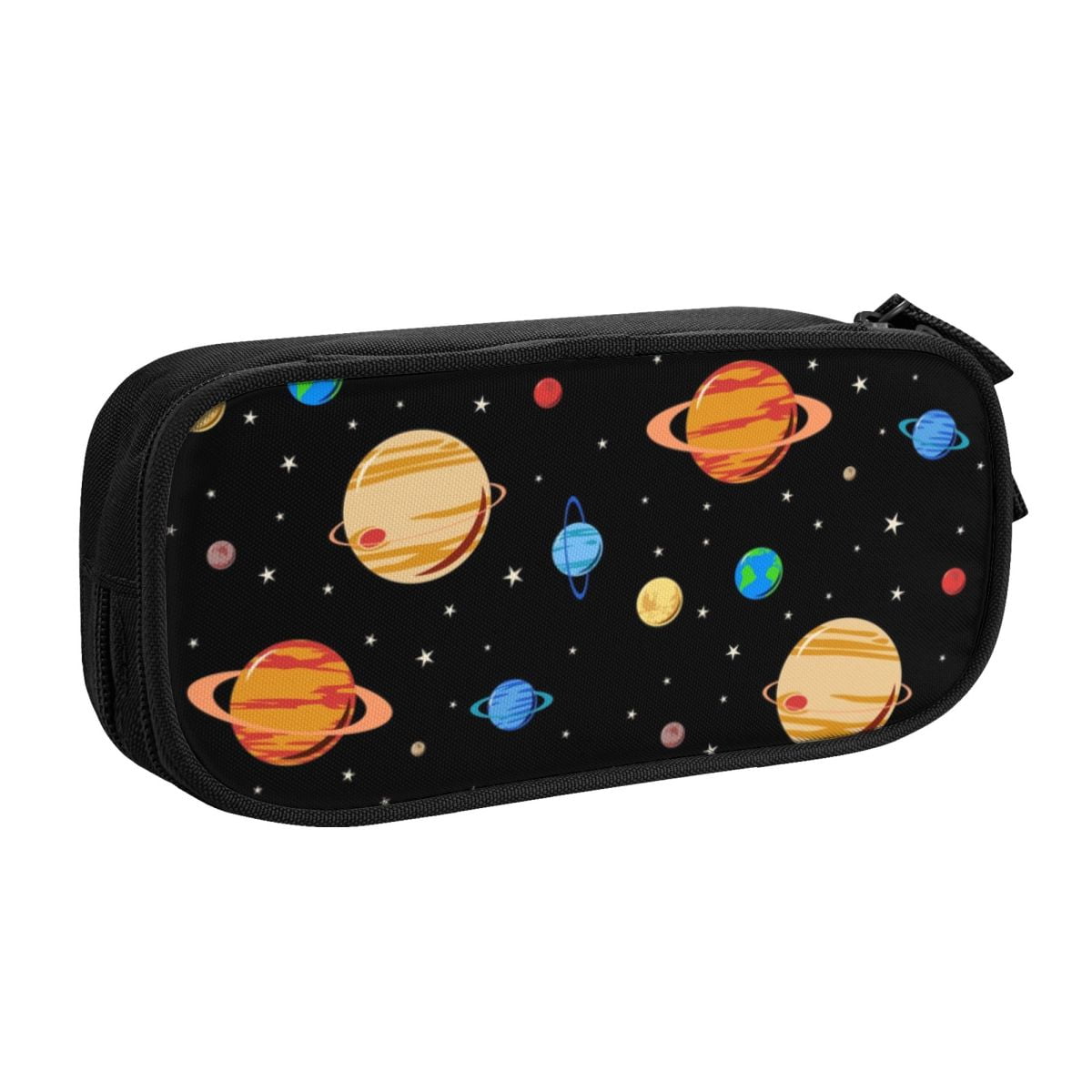 Cute Planets Pattern Custom Cute Pencil Case Large Capacity Space ...