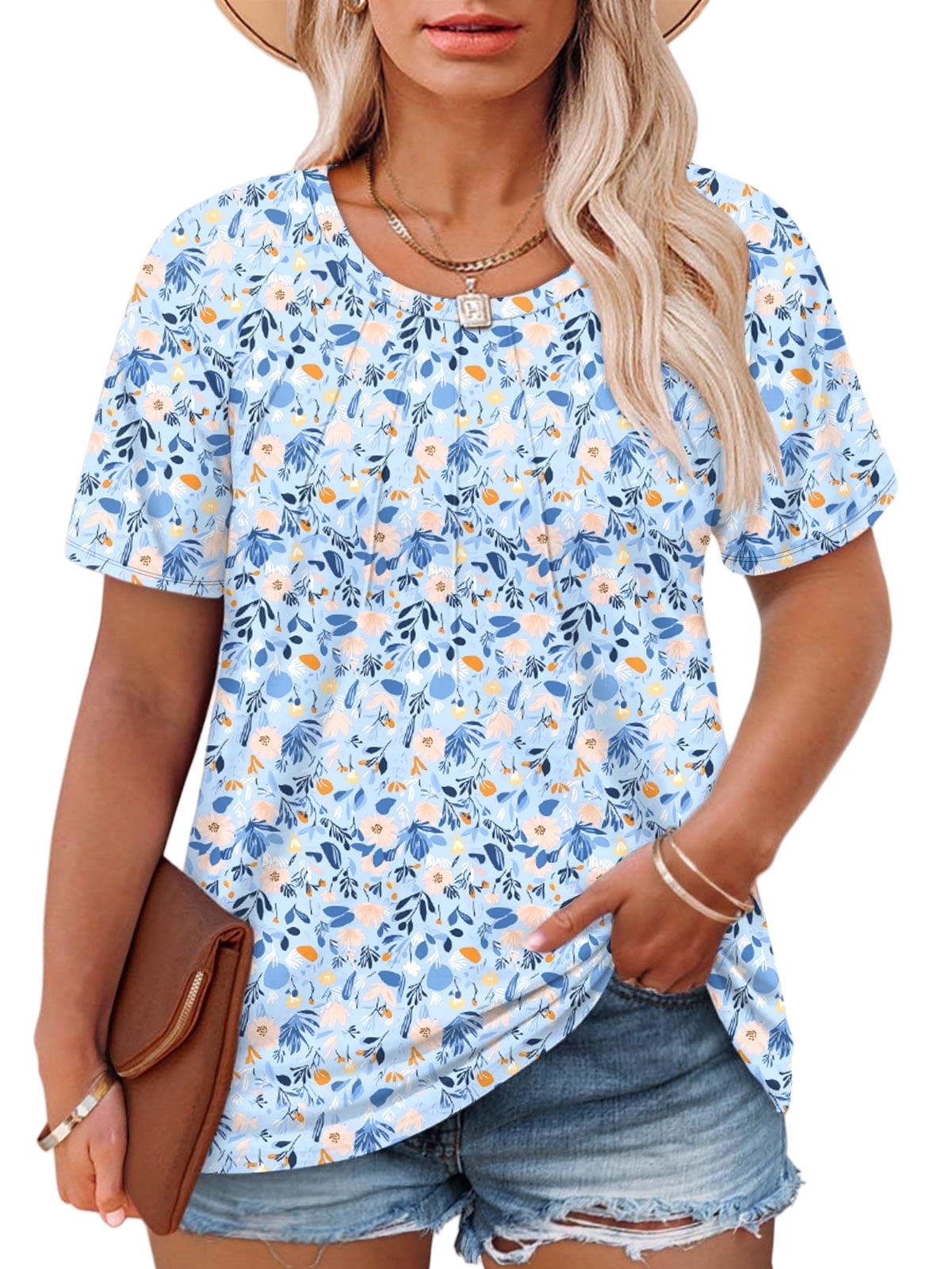 Cute Plus Size Tops for Women 3X Trendy Short Sleeve Tshirts Elegant ...