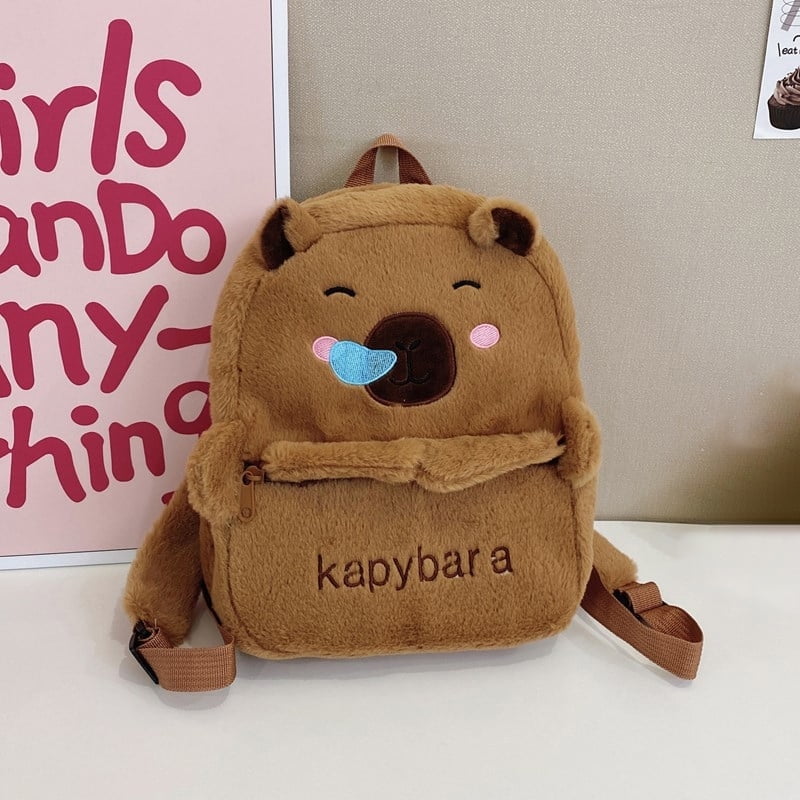 Cute Plush Animals Capibara Capybara Plush Backpack Versatile Students ...