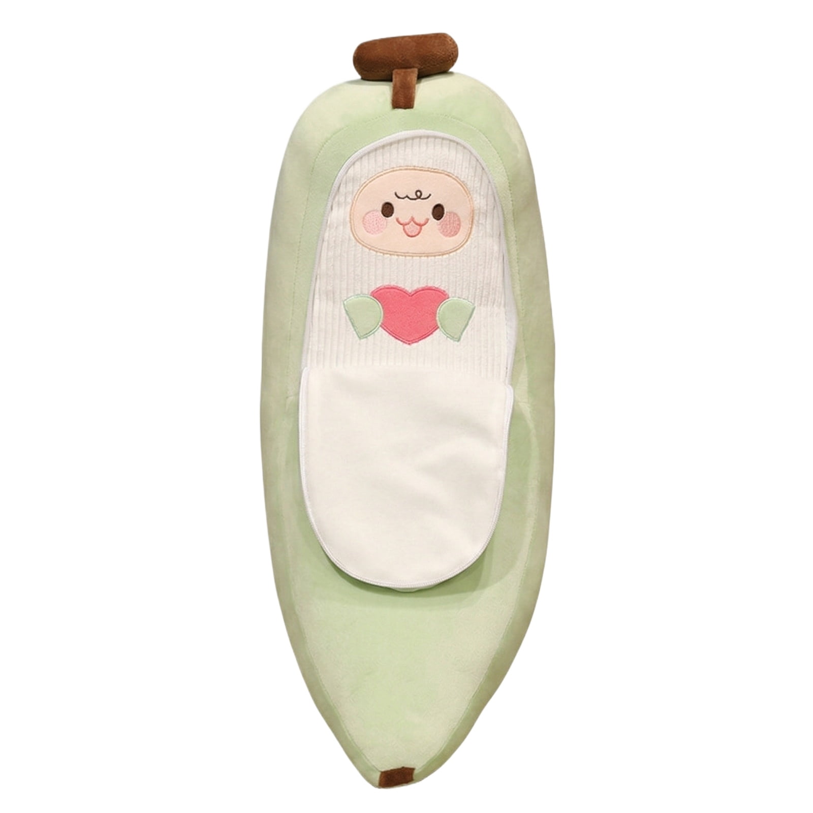 Cute Plush Banana-Shaped Pillow Cover, Green Nano Banana Plushie Cover ...