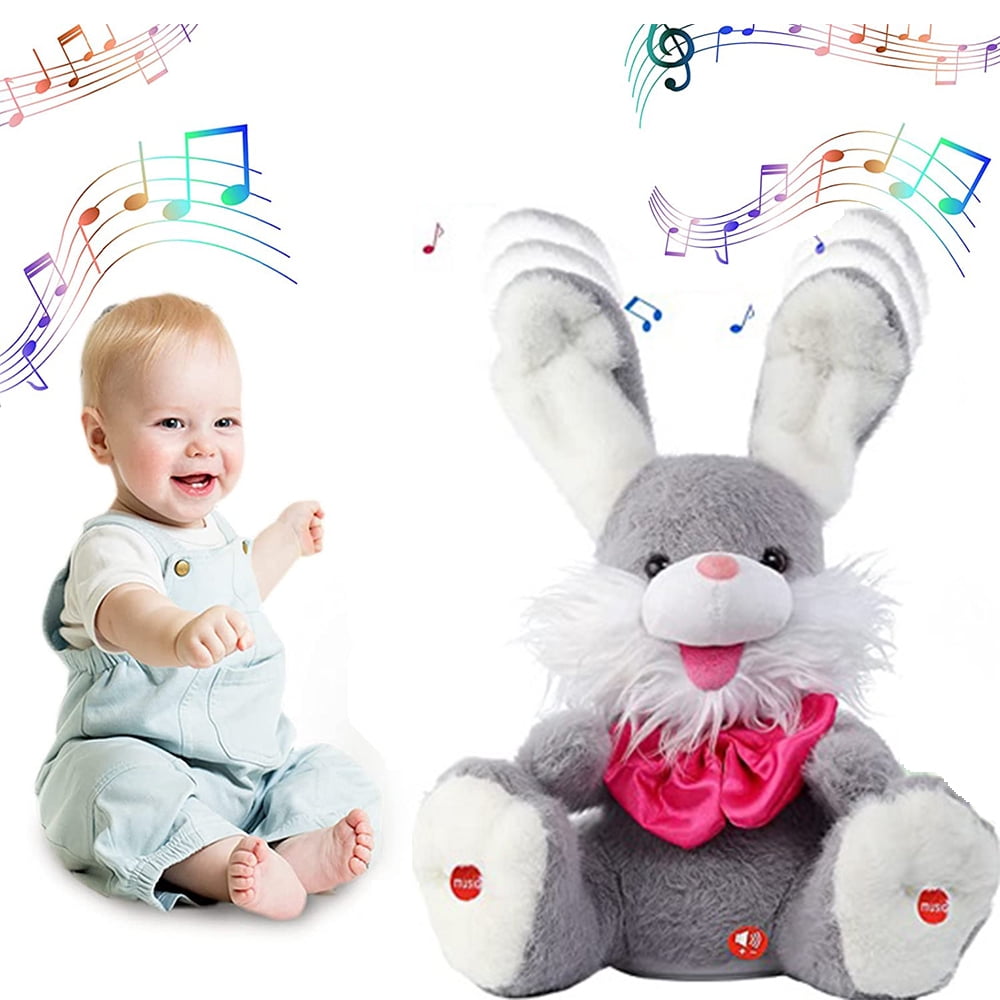 Cute Plush Bunny Peek A Boo Toy, Interactive Repeats What You Say ...