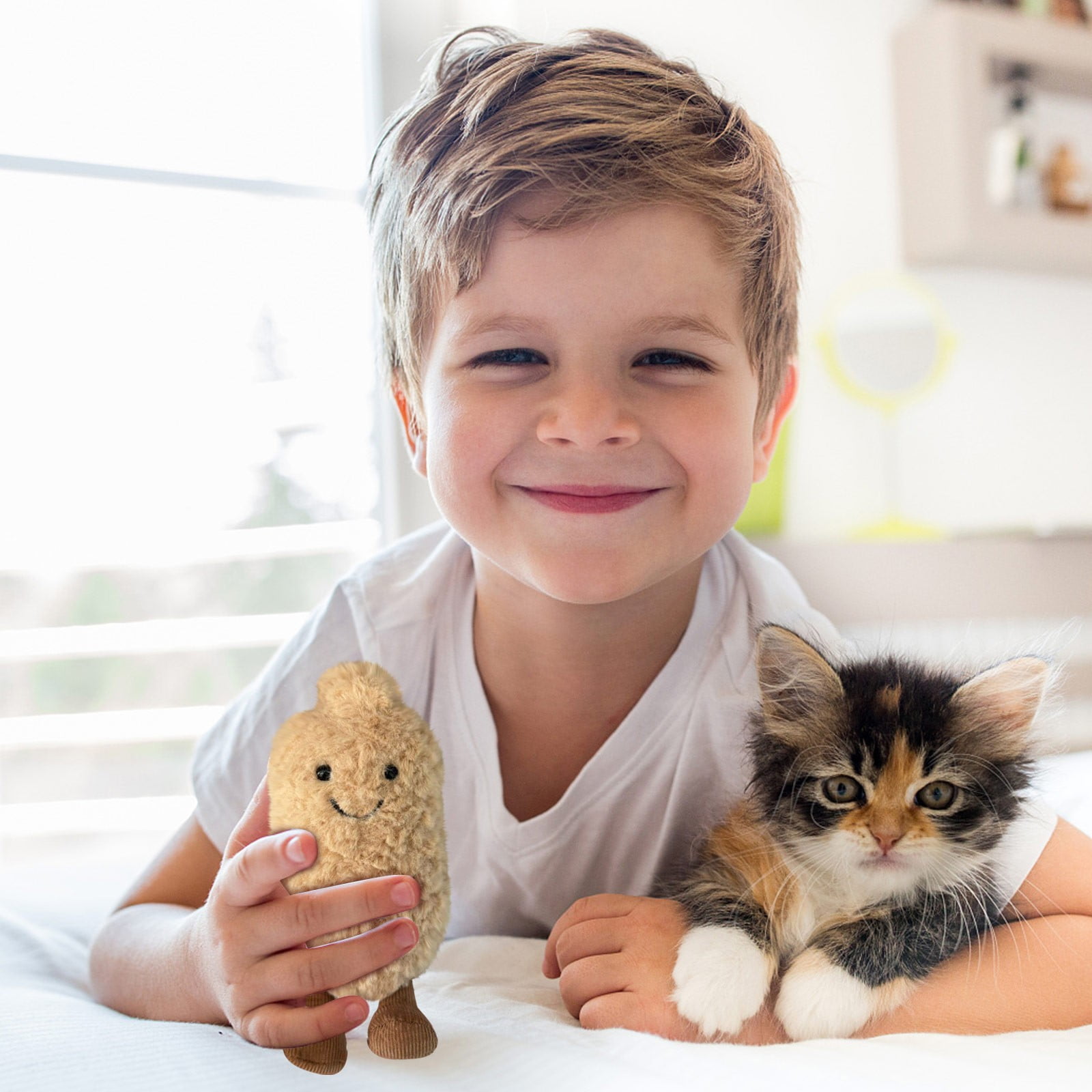 Cute Plush Doll Toy- 5.91 Inch Peanut Food Stuffed Animal, Soft Stuffed ...