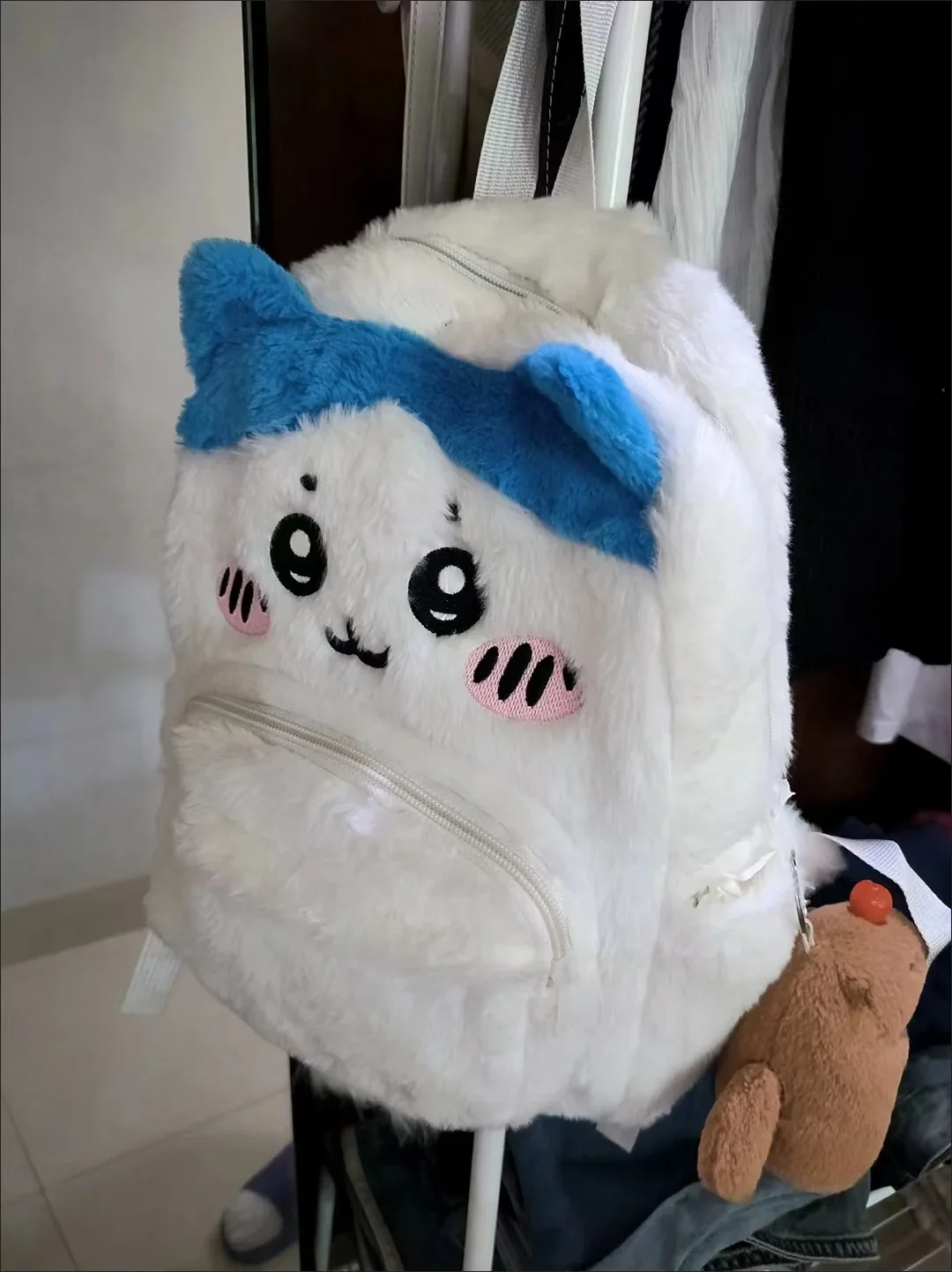 Cute Plush Embroidery Large Capacity Super Cute Chiikawa Backpack ...