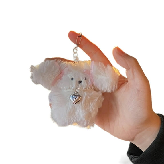 Cute Plush Rabbit Keychain Stuffed Animal Toy Car Keyring Handbag ...
