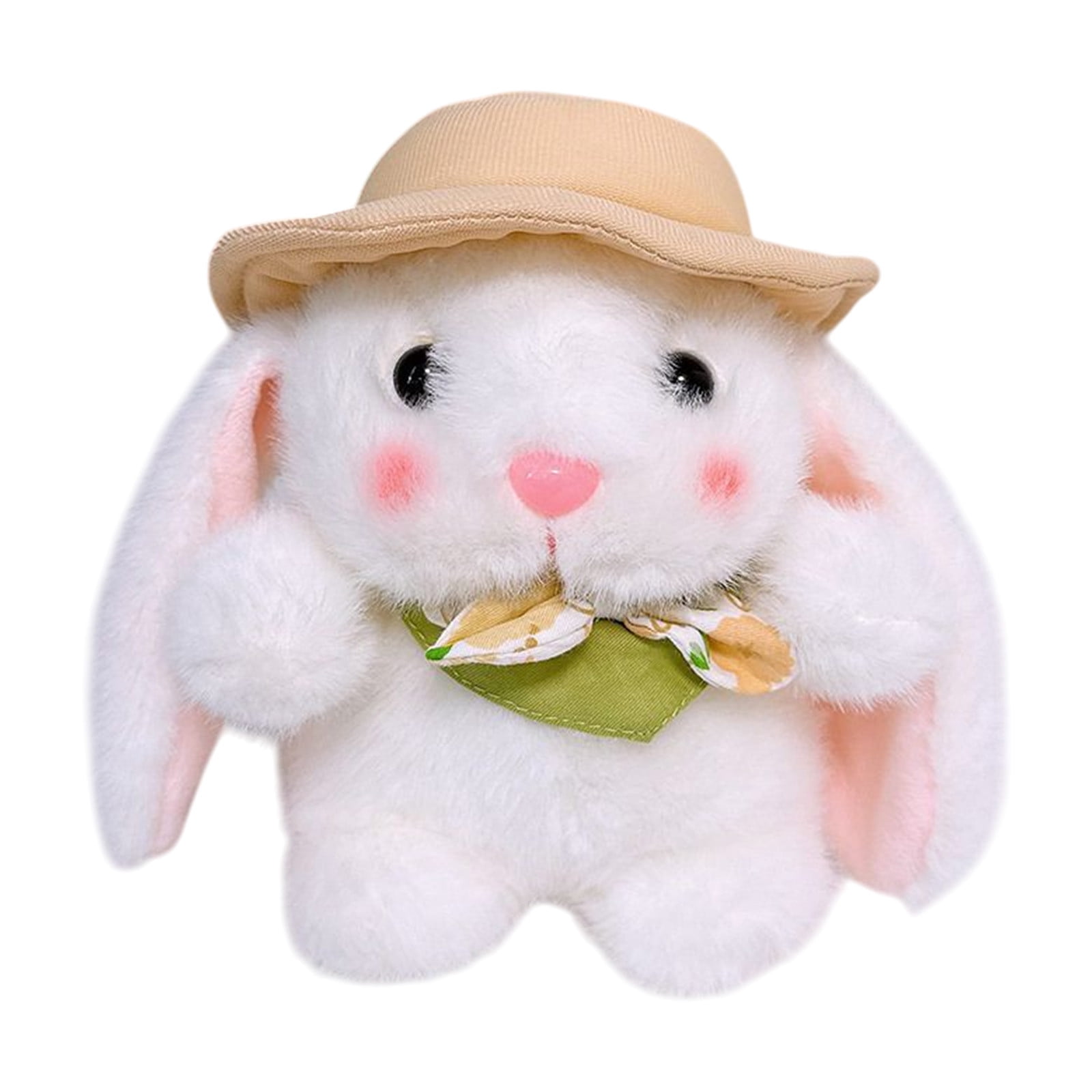 Cute Plush Rabbit, Wearing Hat Little White Rabbits, Can Embrace ...