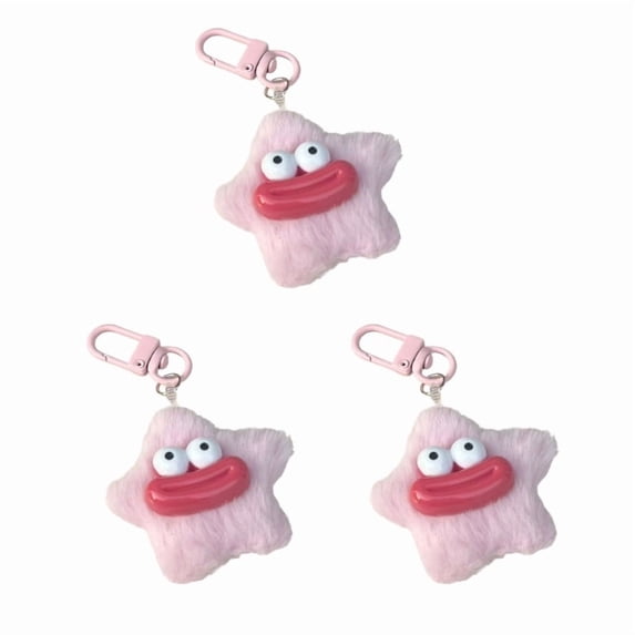 Cute Plush Star Keychain With Sausage Lips Design Soft Plush For Women ...