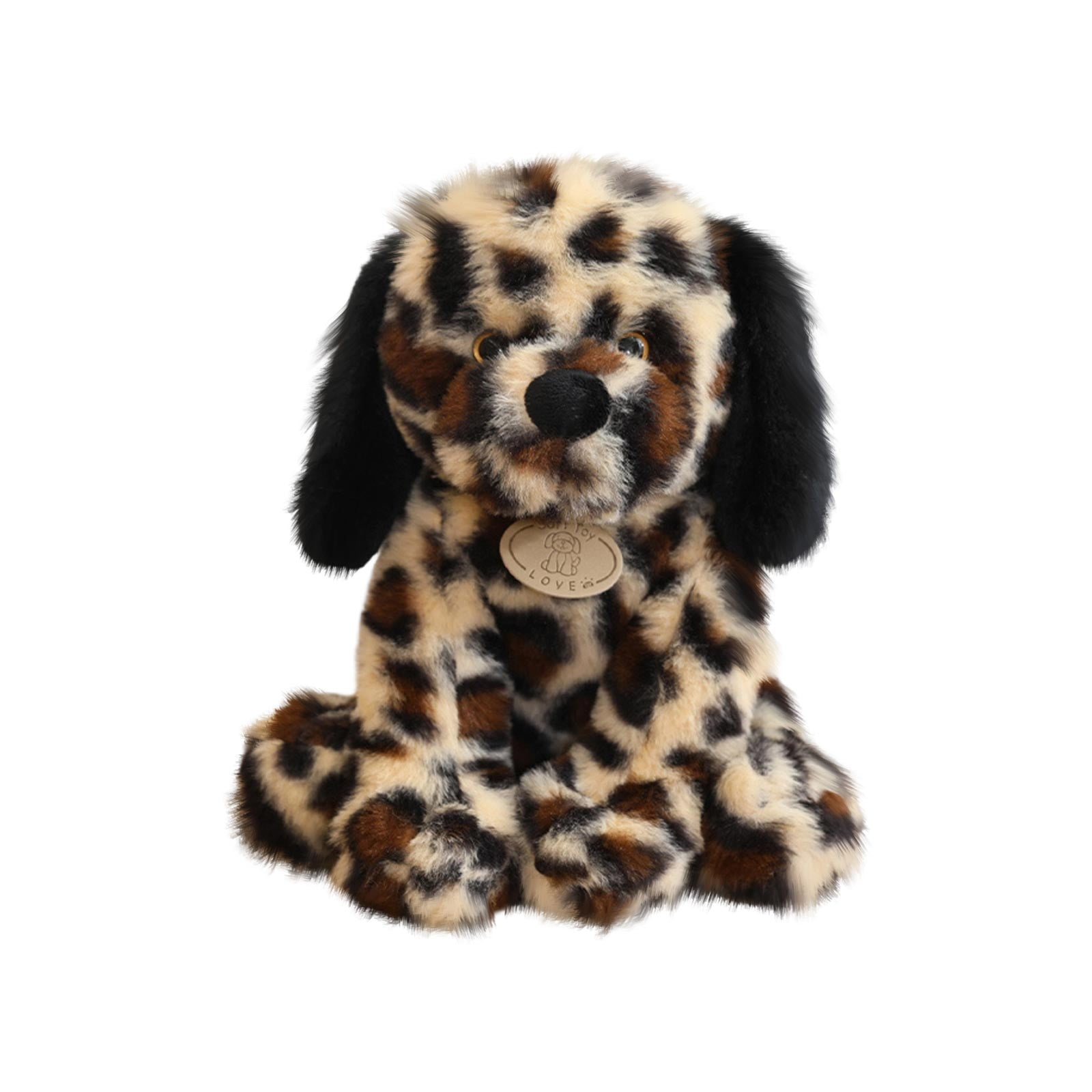 Cute Plush Stuffed Sitting Dog Toy Soft Animal Doll with Spotted ...