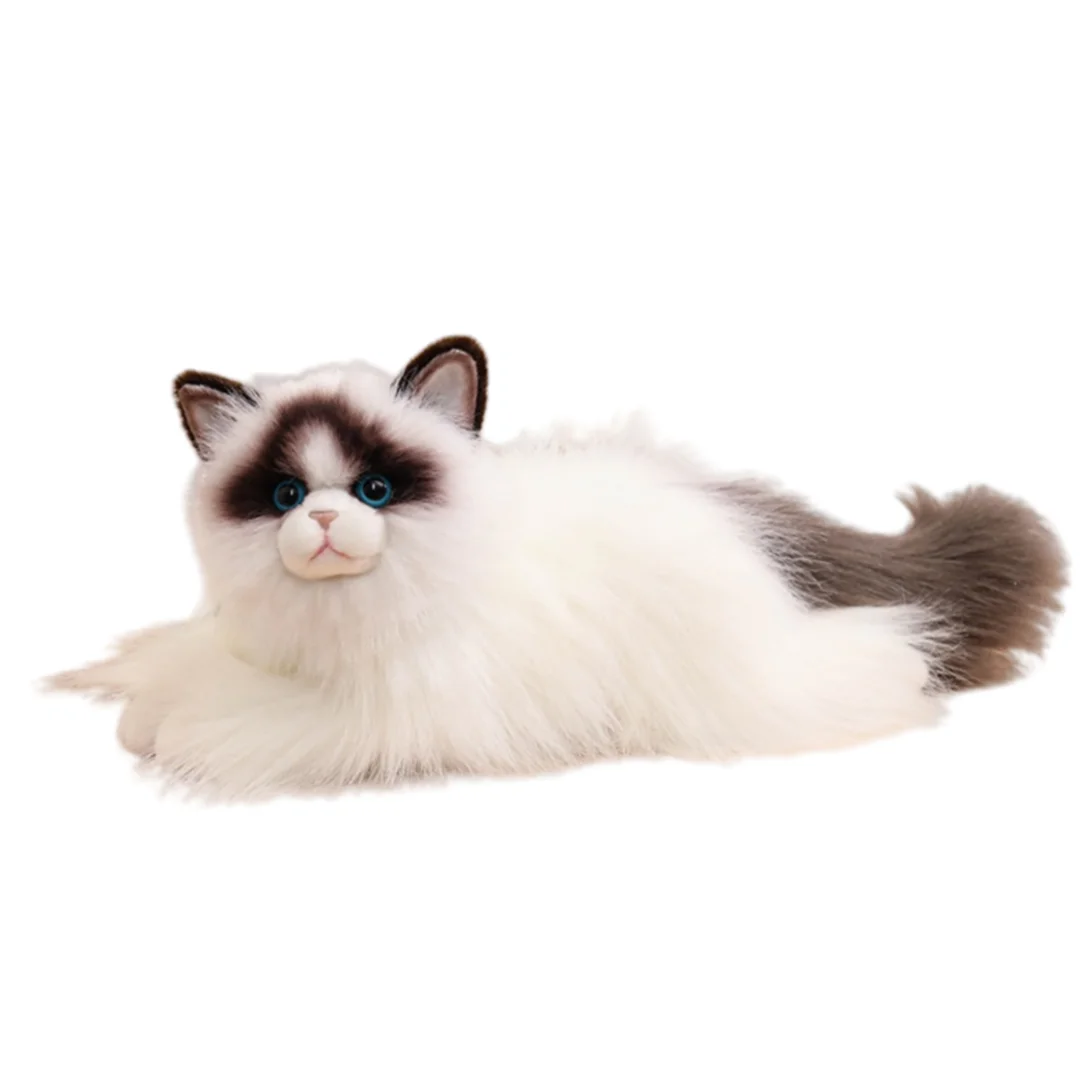 Cute Plush Toy Ragdoll Cat Stuffed Animal Realistic Cat Pet Companion ...