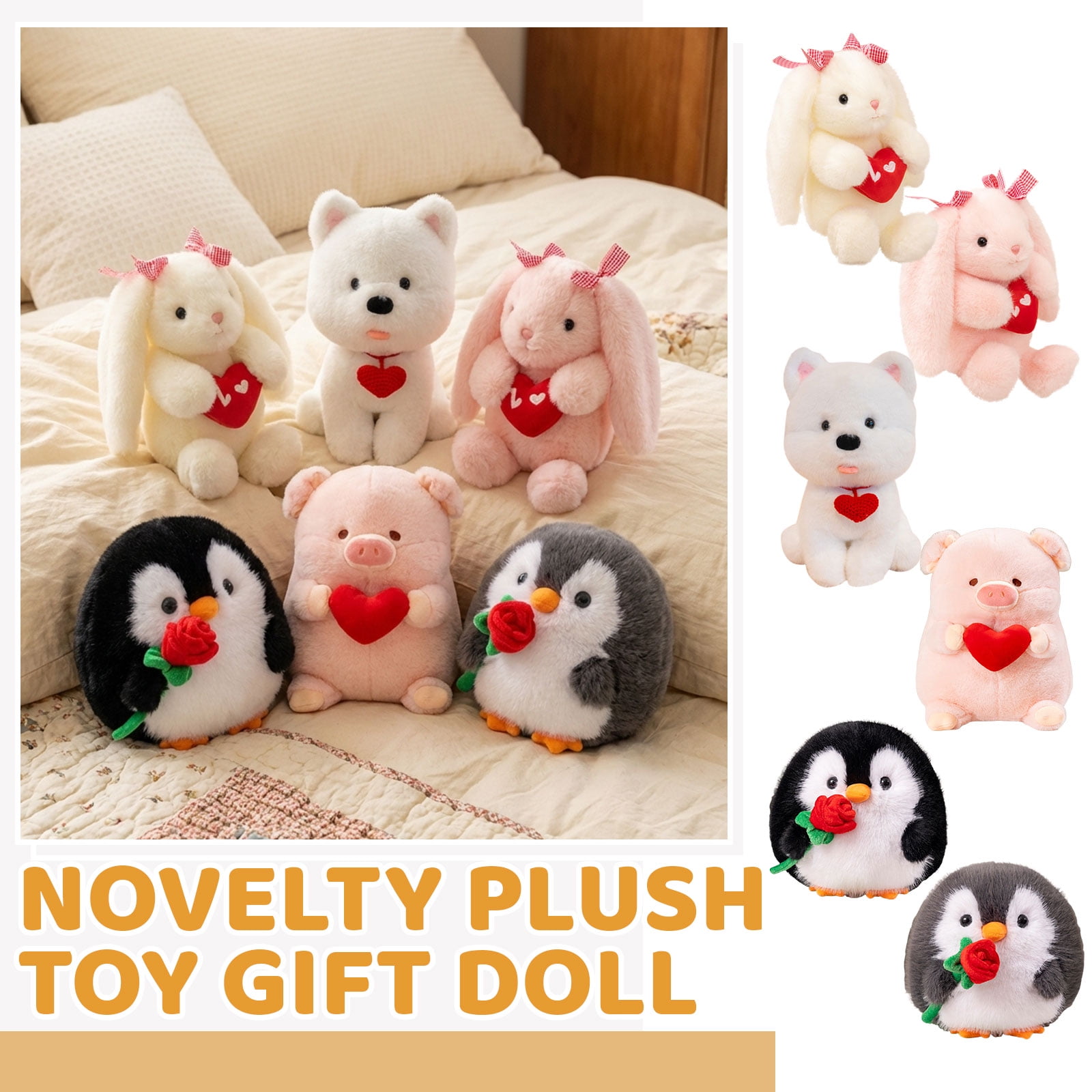 Cute Plush Toy Stuffed Animal - Soft Cuddly Toy for Sleep, Birthdays ...