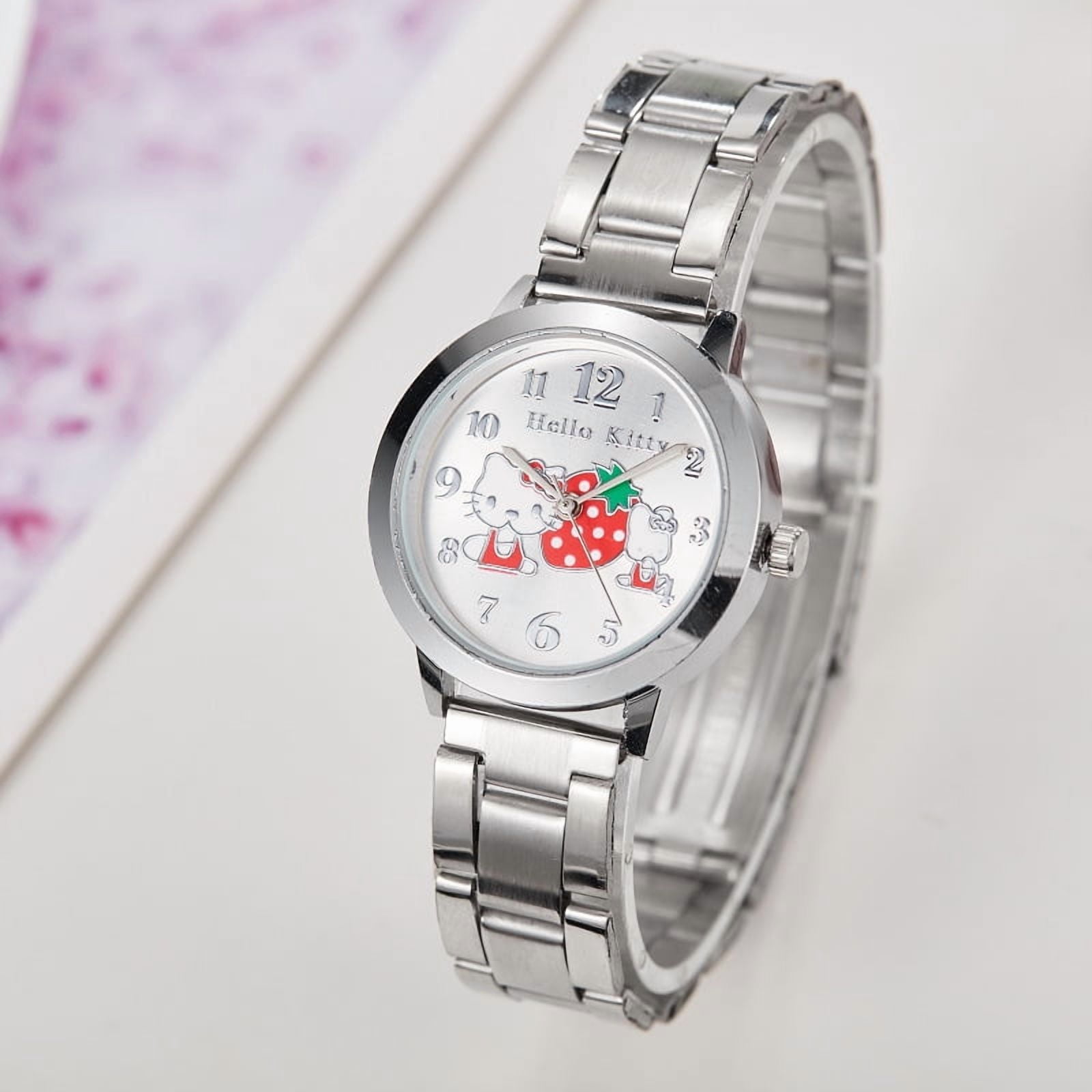 Cute Pochacco KT Cat Simple Steel Band Quartz Watch Water-resistant ...