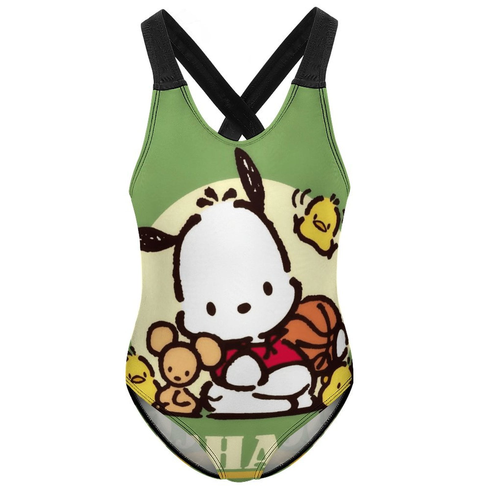 Cute Pochacco Swimsuit Girl Swimsuit Strap Swimsuit Cartoon Beach Gift ...