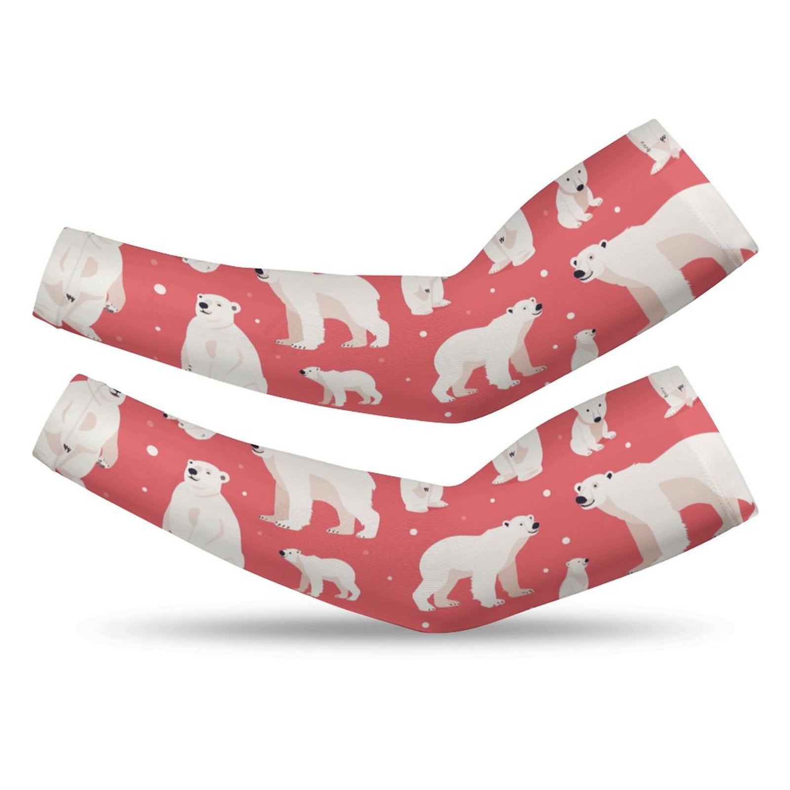 Cute Polar Bear Cooling Arm Sleeves Cover Summer Sun Protection Arm ...