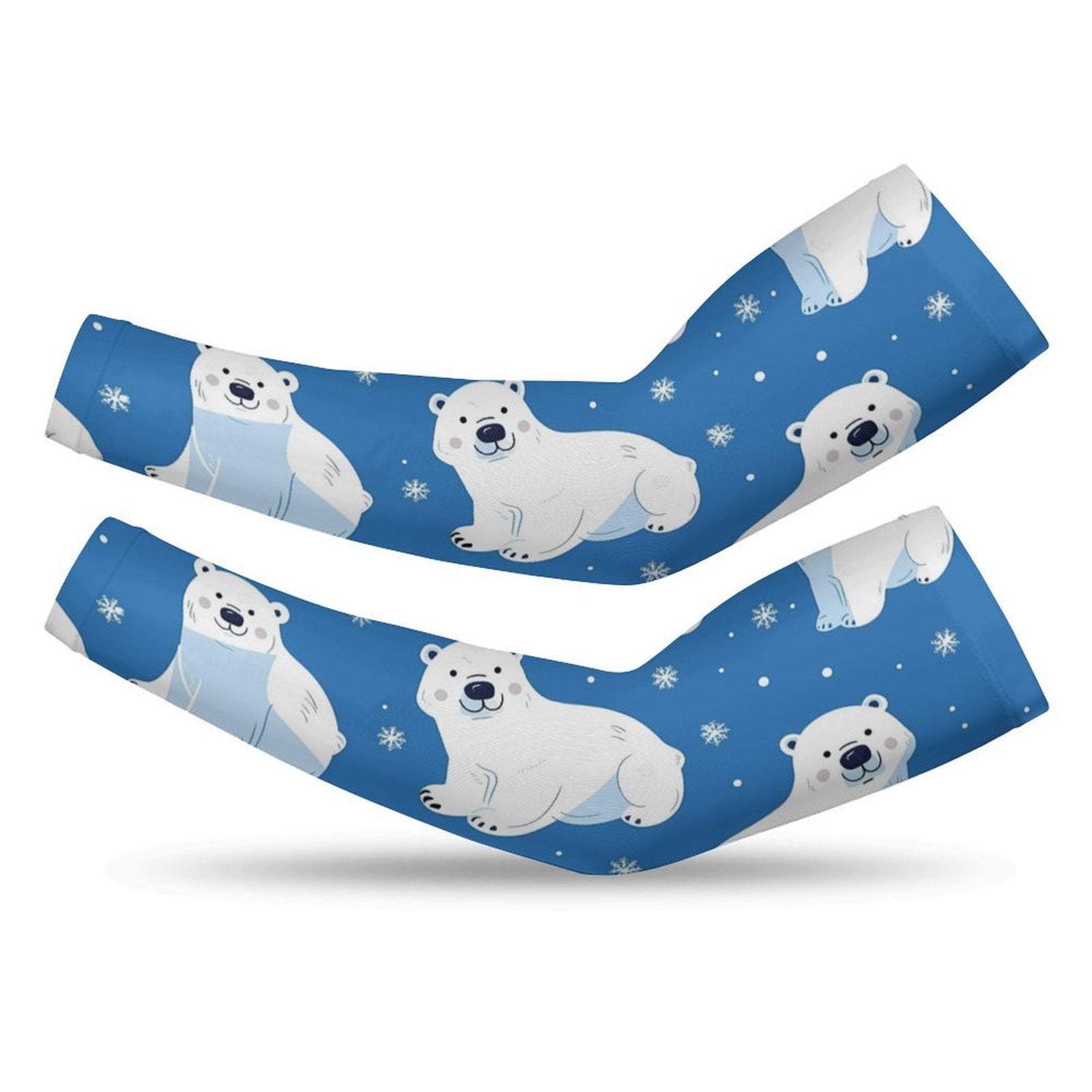 Cute Polar Bear Cooling Arm Sleeves For Men & Women Sunscreen Arm Cover ...