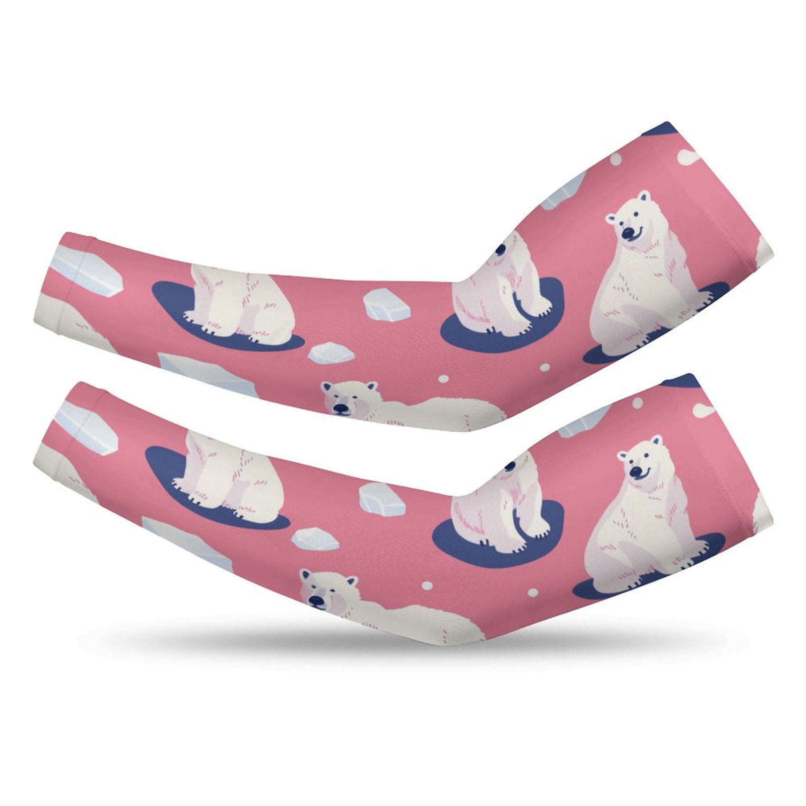 Cute Polar Bear Cooling Arm Sleeves For Men & Women Sunscreen Arm Cover ...