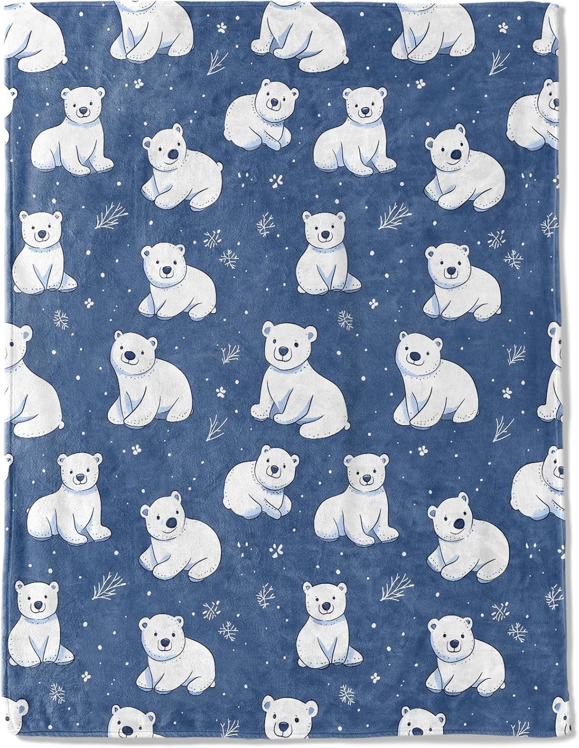 Cute Polar Bear Fleece Blanket - Lightweight Soft Cozy Gifts Throw for ...