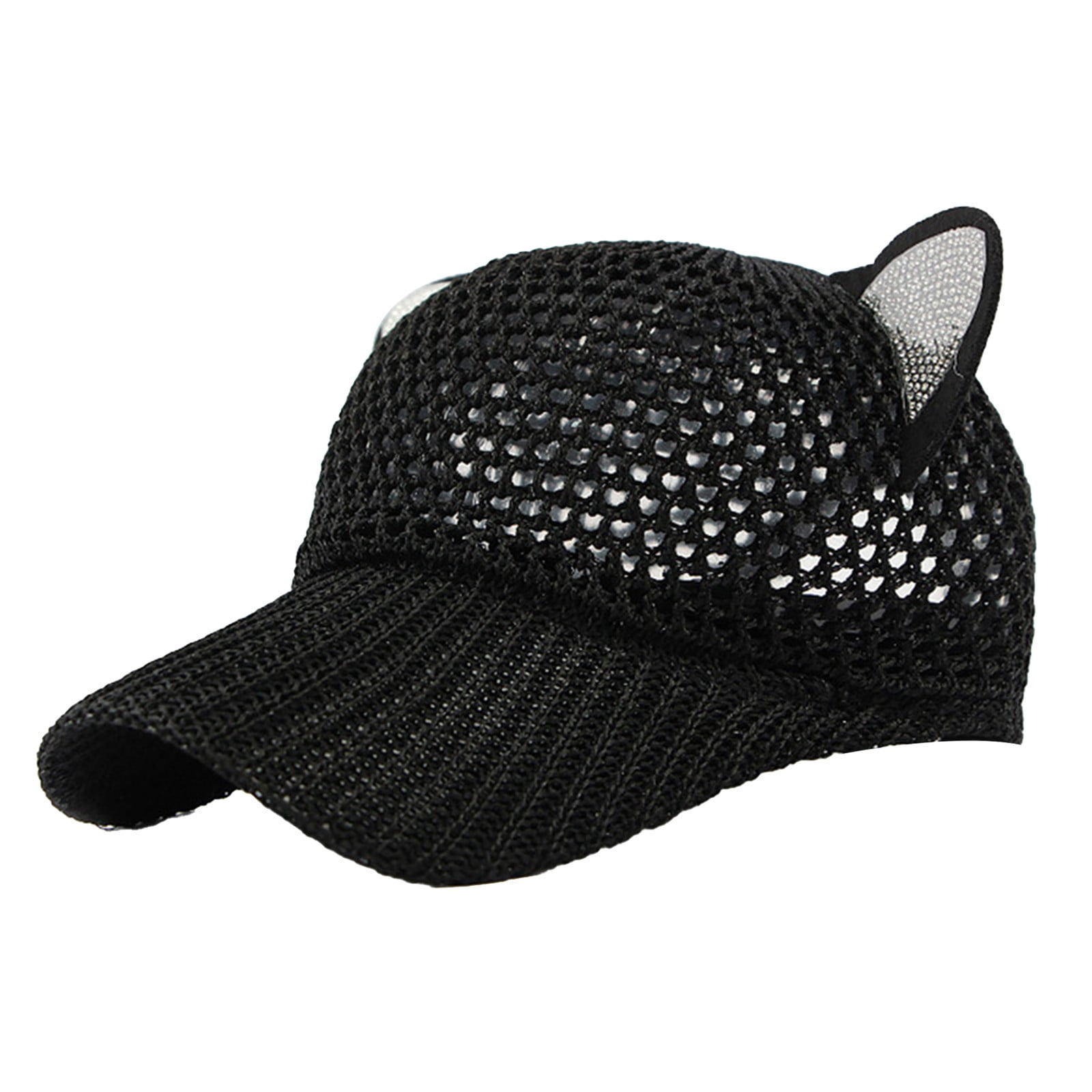 Cute Polyester Mesh Knitted Baseball Cap - Breathable Sun Shade Hat ...