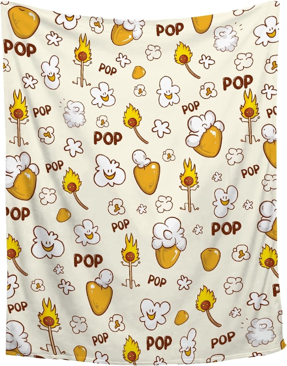 Cute Popcorn Blanket Food Blanket,Popcorn Gift for Popcorn Lover ...