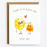 Cute Popcorn Greeting Card - "There is no butter pop than you" - Fun ...