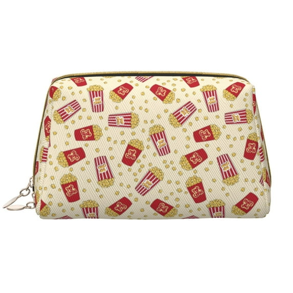 Cute Popcorn Red Makeup Bag, Large Capacity Cosmetic Bag Portable ...