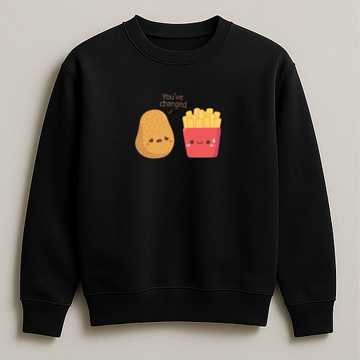 Cute Potato and French Fries Funny Cartoon Food Graphic Style ...