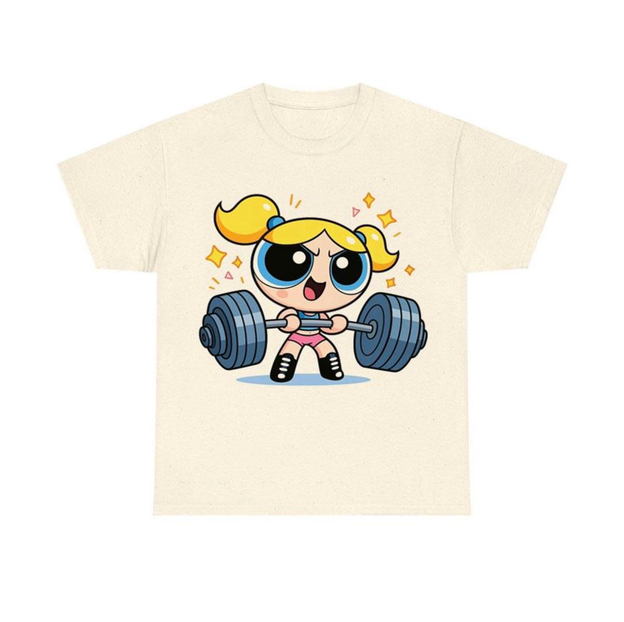 Cute Powerpuff Girls Bubbles Gym TShirt Strong Girl Workout Shirt Y2K ...