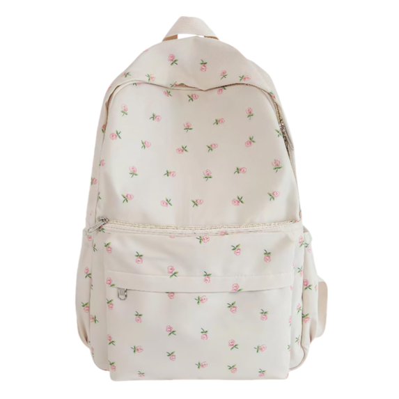 Cute Preppy Bag Floral Printed Kawaii Backpack Cottagecore Aesthetic ...