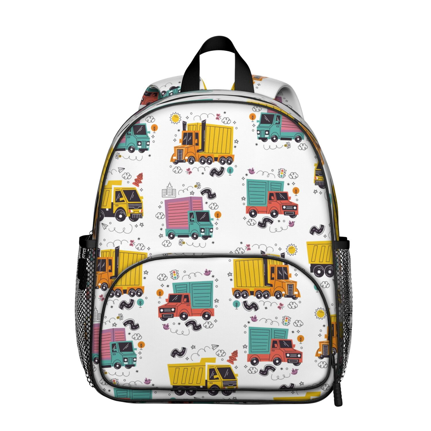 Cartoon Construction Vehicle Backpack, Cute Fire Truck and Excavator ...