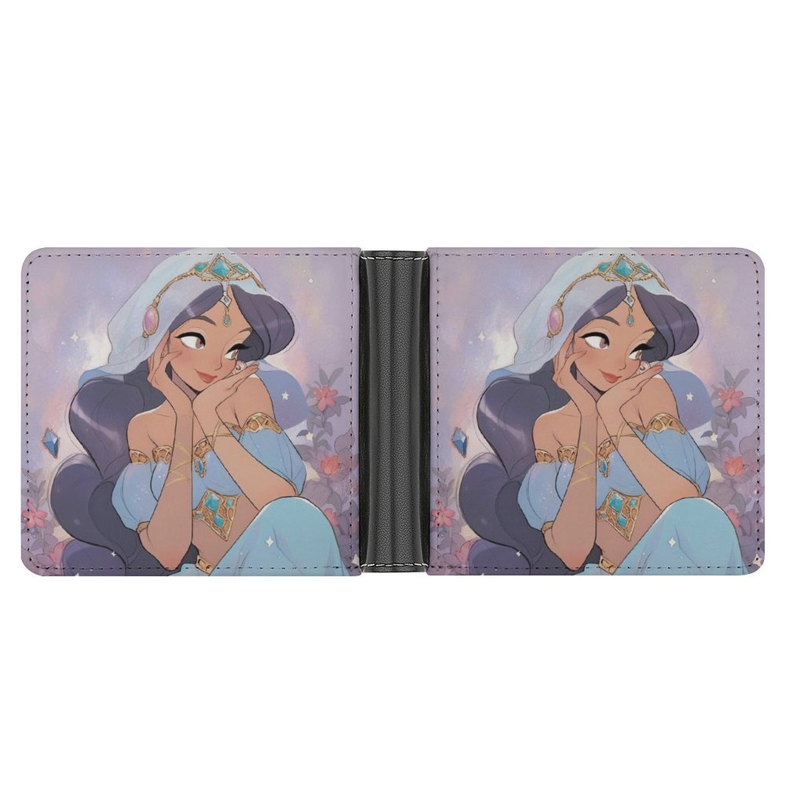 Cute Princess Jasmine Wallet For Women Girls Purse Leather Bifold ...