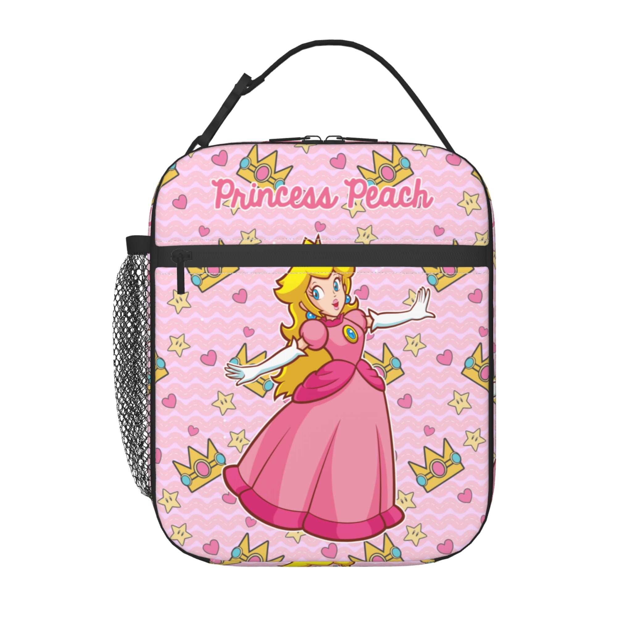 Cute Princess Peach Insulated Lunch Bag, Portable Thermal Tote Handheld ...