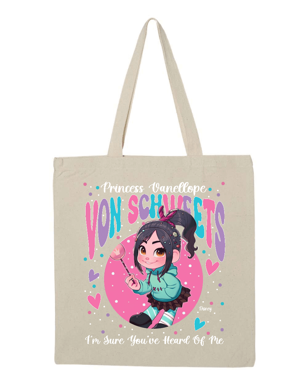 Cute Princess Vanellope Wreck It Ralph Birthday Girl Movie Fan Tote Bag ...