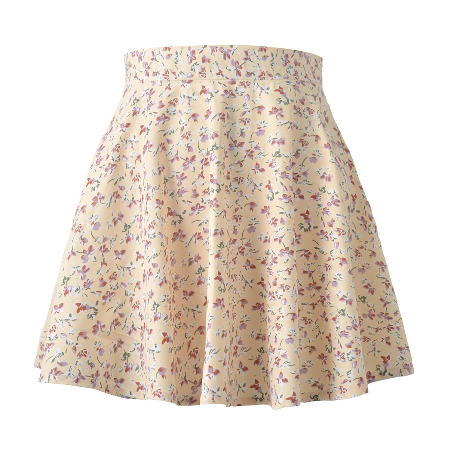 Cute Printing Mini Stretch Waist Full Round Skater Skirts for Women ...