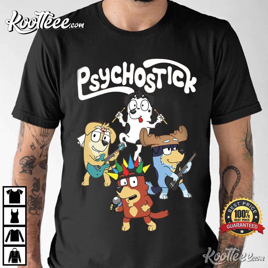Cute Psychostick Band Bluey T-Shirt Shirt, Size Xl, Tee Black New - Walmart.com