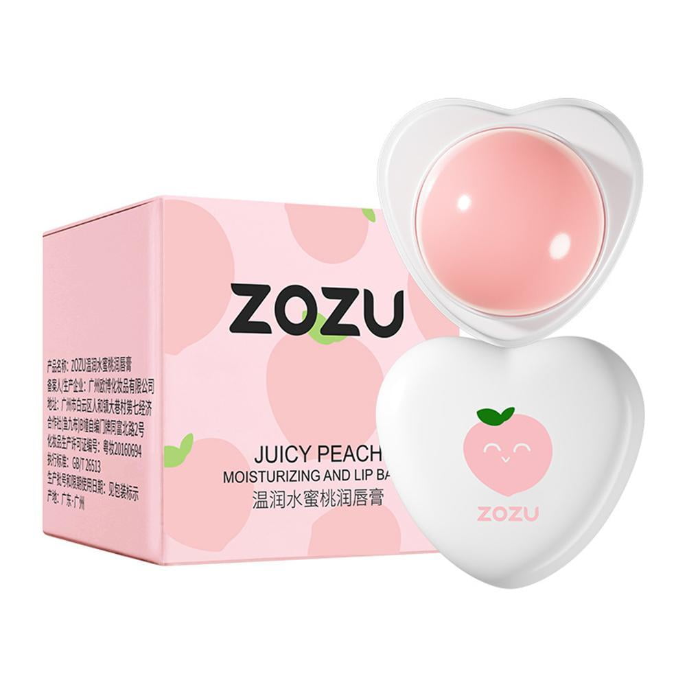 Cute Pudding Fruity Ball Shape Lip Balm Strawberry Lipsti Makeup Peach ...