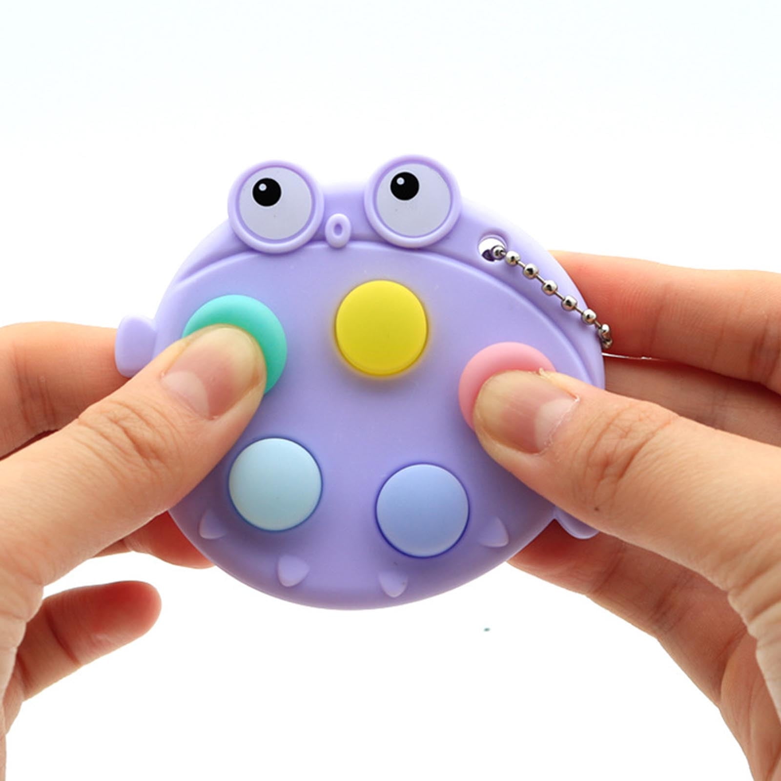 Cute Pufferfish Bubble Fidget Toy Fish Keychain Mini Pop Fidget ...