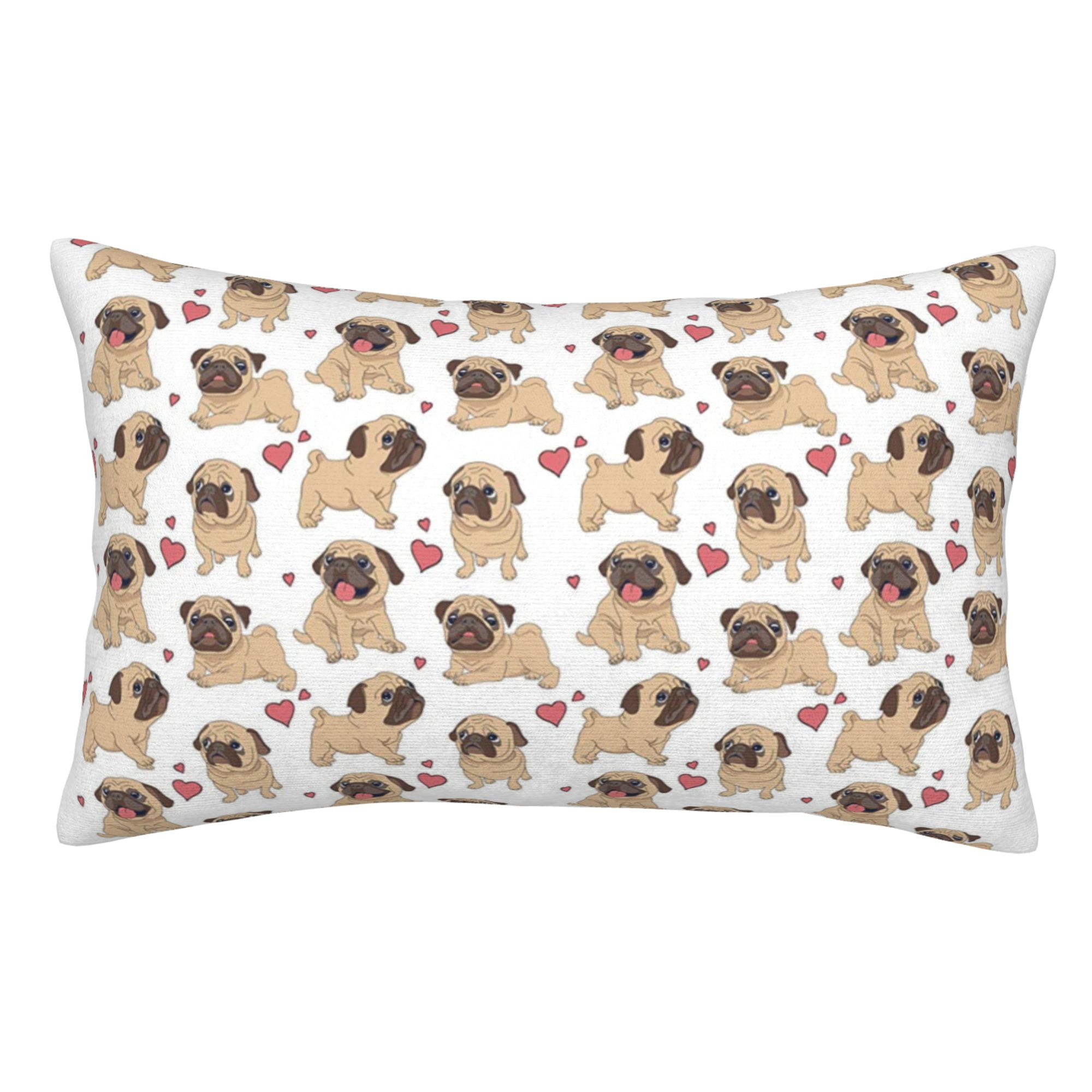 Cute Pug Dog Girls Boys Pillowcases Pillows Covers Cases Bedroom Decor ...