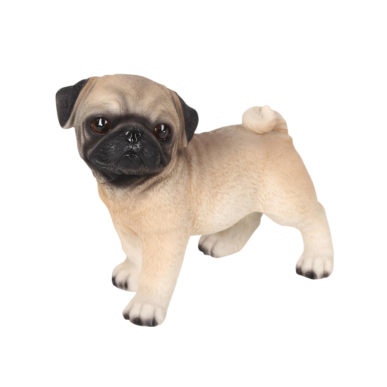 Cute Pug Figurine Decor Craft Animal Ornaments Dog Statue Puppy ...