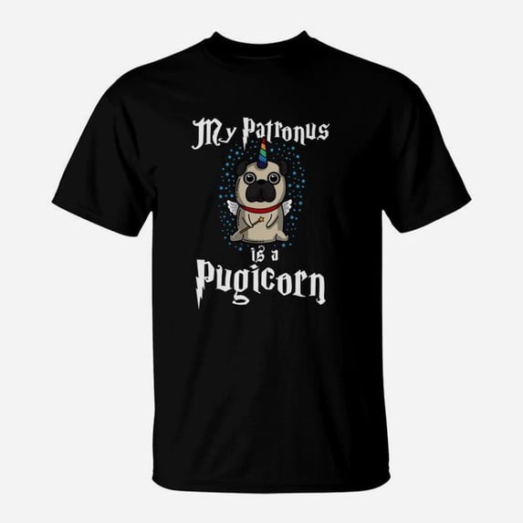 Cute Pug My Patronus Is A Pugicorn TShirt - Walmart.com
