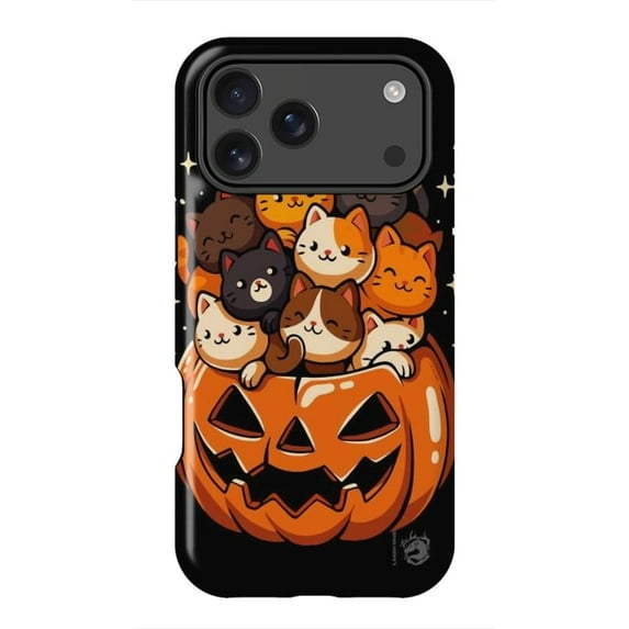 Cute Pumpkin Cats Fall Cozy Fun Pattern Case for iPhone 17 16 15 14 13 ...