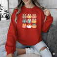 Cute Pumpkin Coquette Bow Fall Halloween Costume Art Sweatshirt V10551 ...