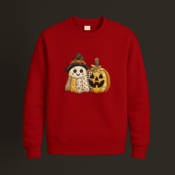 Cute Pumpkin Scarecrow Autumn Harvest Cartoon Retro Inspired Sweatshirt ...