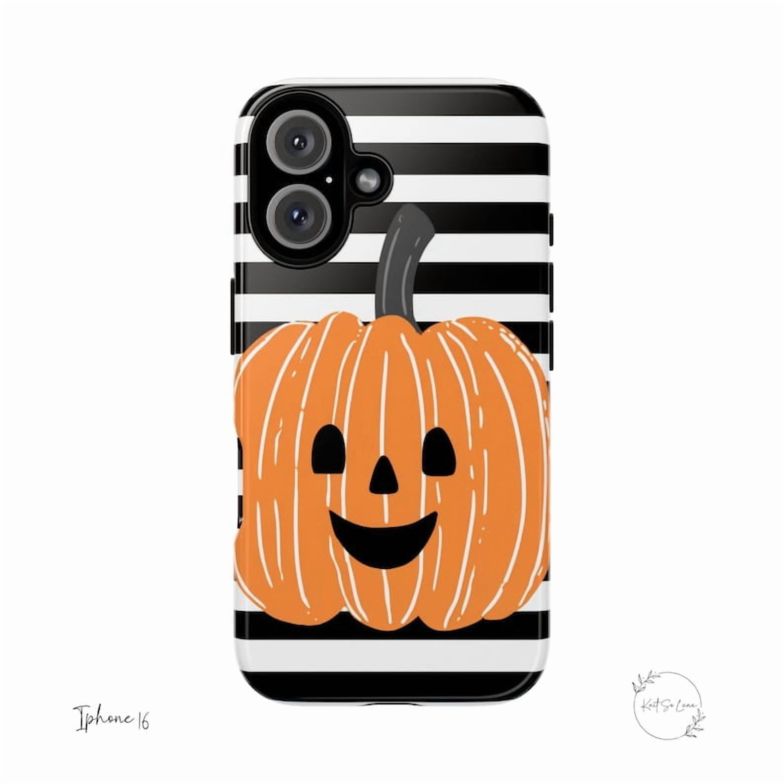 Cute Pumpkin iPhone Case - Smiling Jack O'Lantern Halloween 11-16 ...