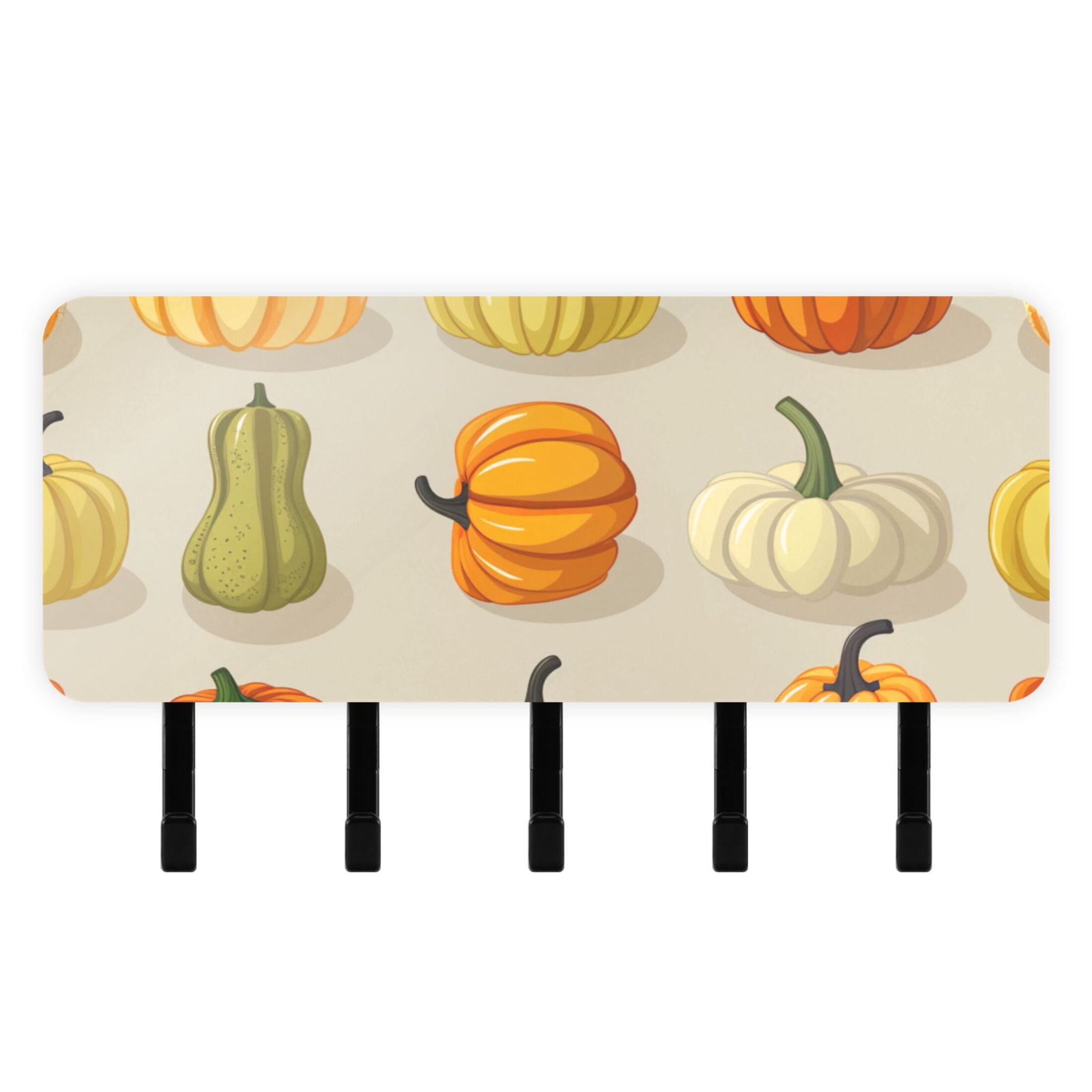 Cute Pumpkins Key Holder for Wall Mail Holder Organizer with 5 Key ...