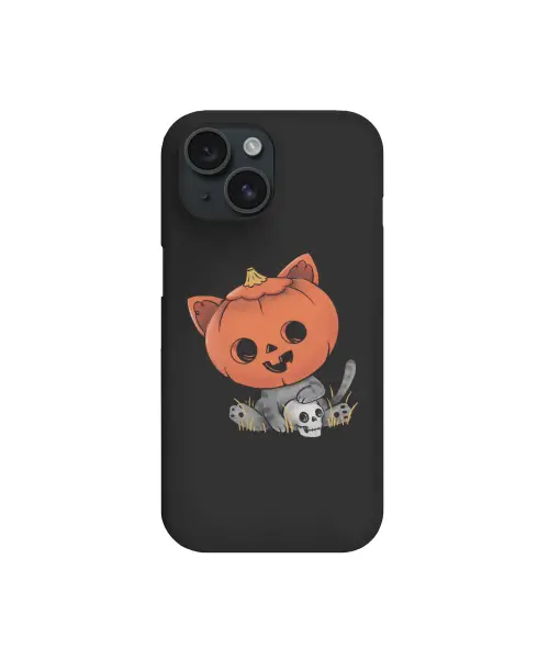Cute Pumpkitty Pumpkin Cat Phone Case for iPhone 16 15 14 13 12 11 Pro ...