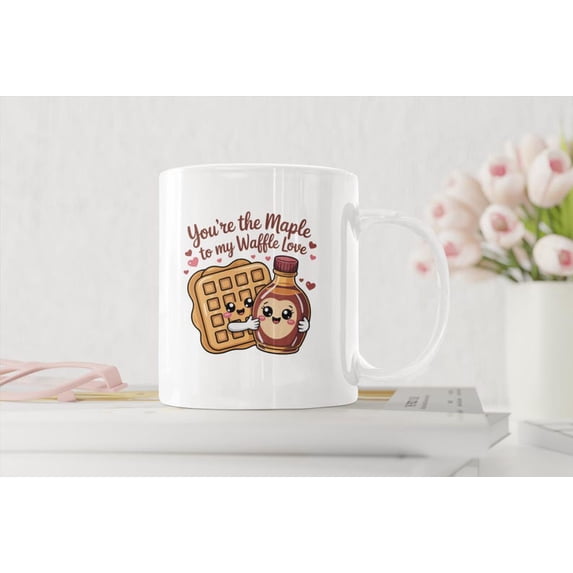 Cute Pun Mug Waffle Pun Mug Maple Waffle Mug KawaI1I Breakfast Mug ...