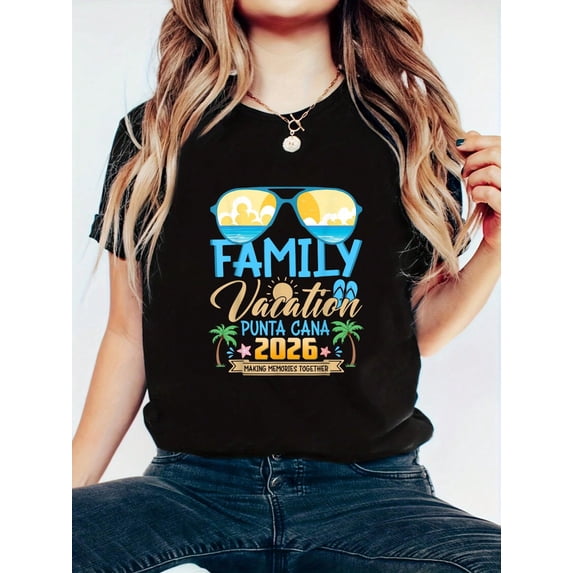 Cute Punta Cana Family Beach Trip 2026 Spring Summer Vacay T-Shirt ...