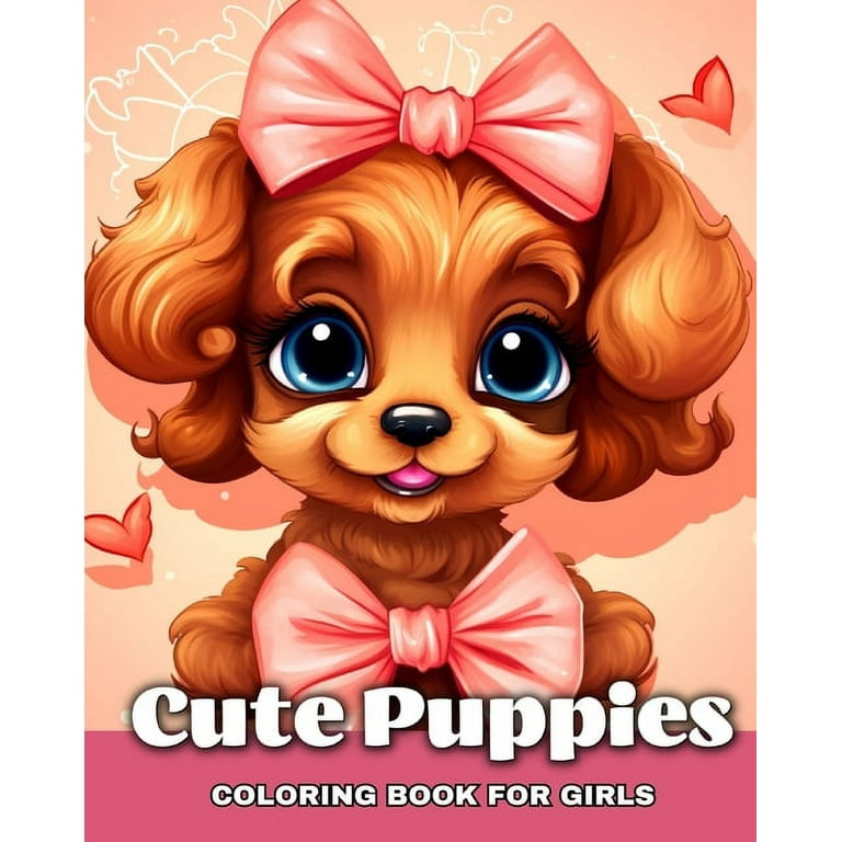 cute puppy coloring pages for girls
