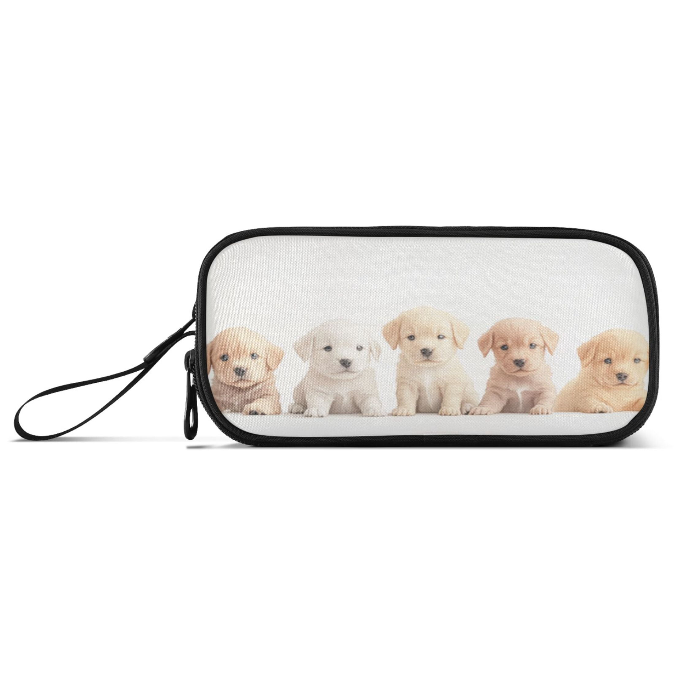 Cute Puppies in A Line Pencil Case Stationary Holder Pen Bag Pencil ...