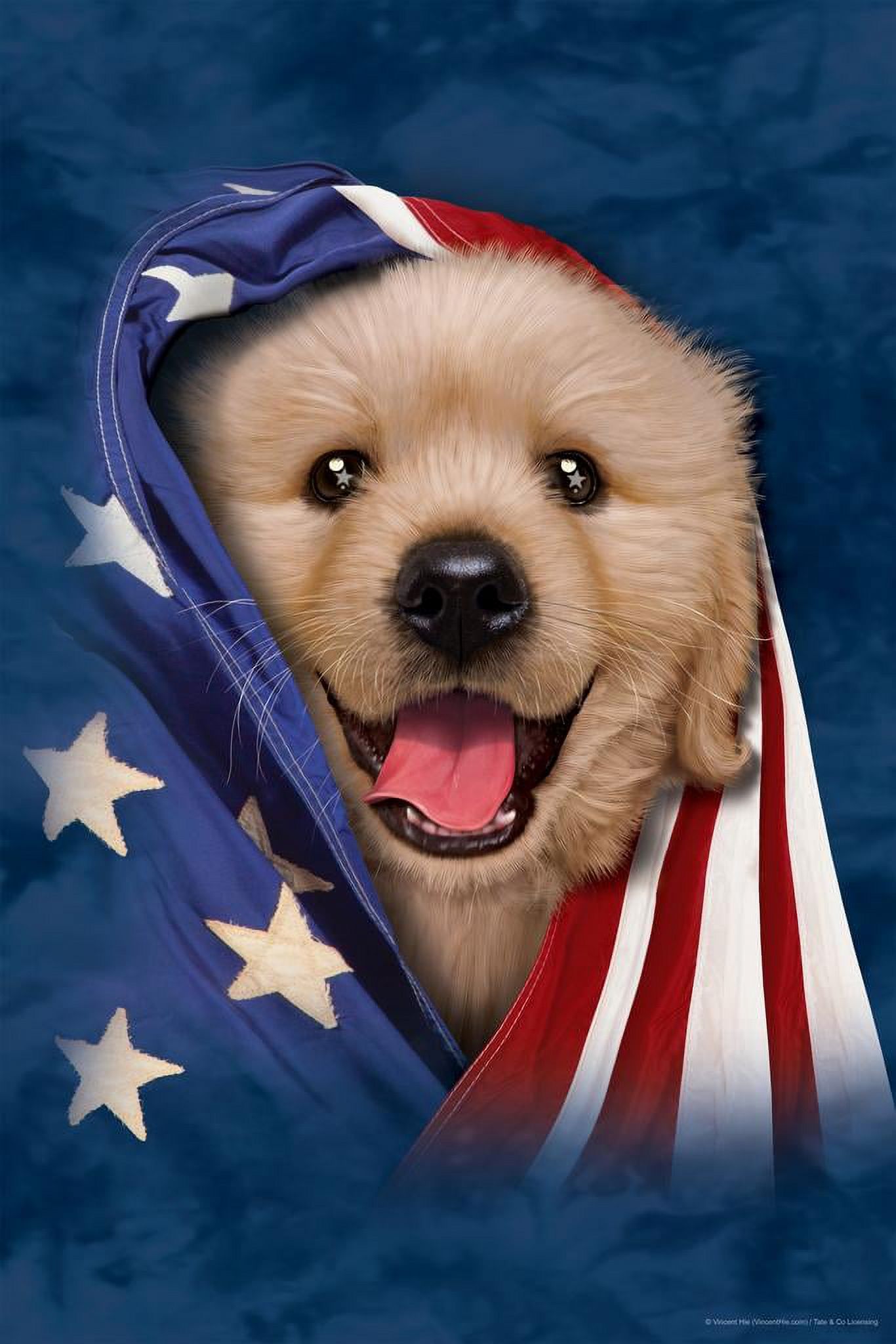 Cute Puppy in American Flag by Vincent Hie Patriotic Puppy Posters For ...