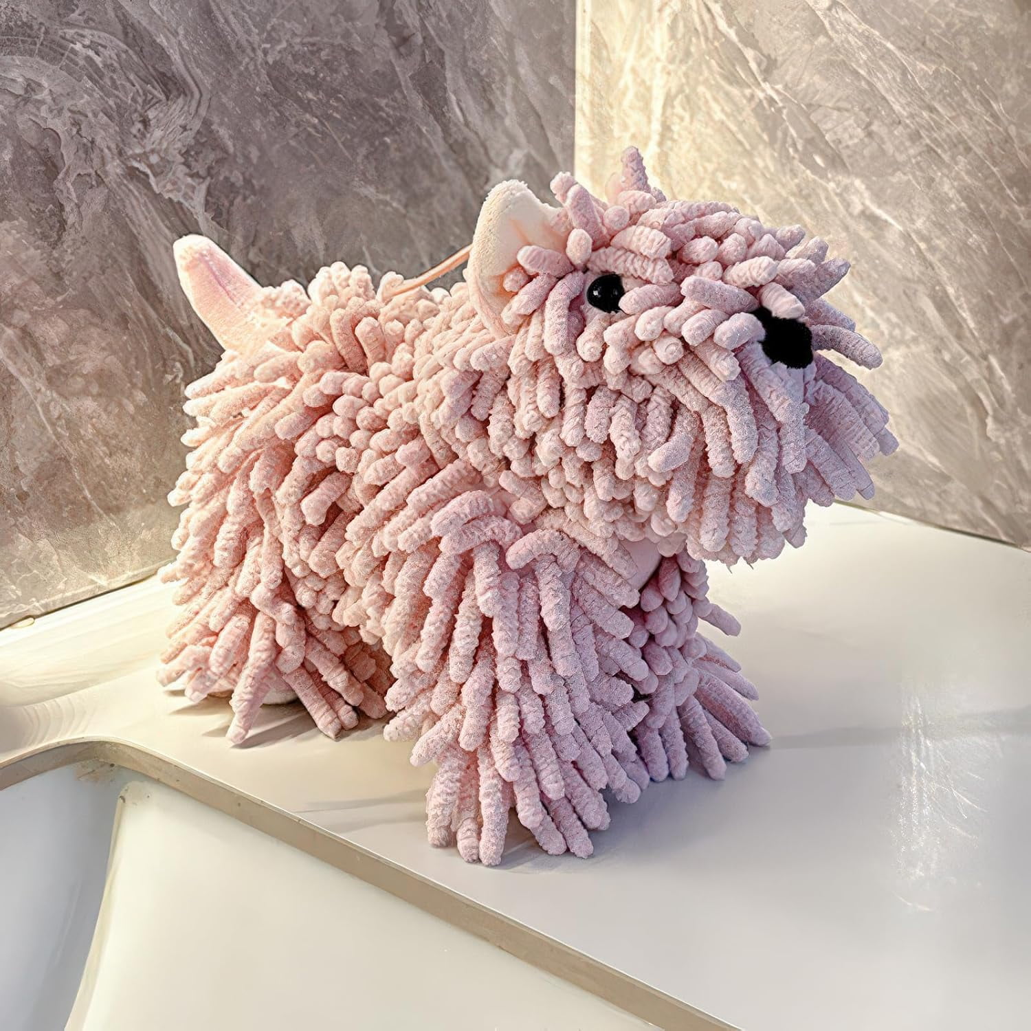 Cute Puppy Chenille Hand Towel – Super Soft, Fluffy & Highly Absorbent ...