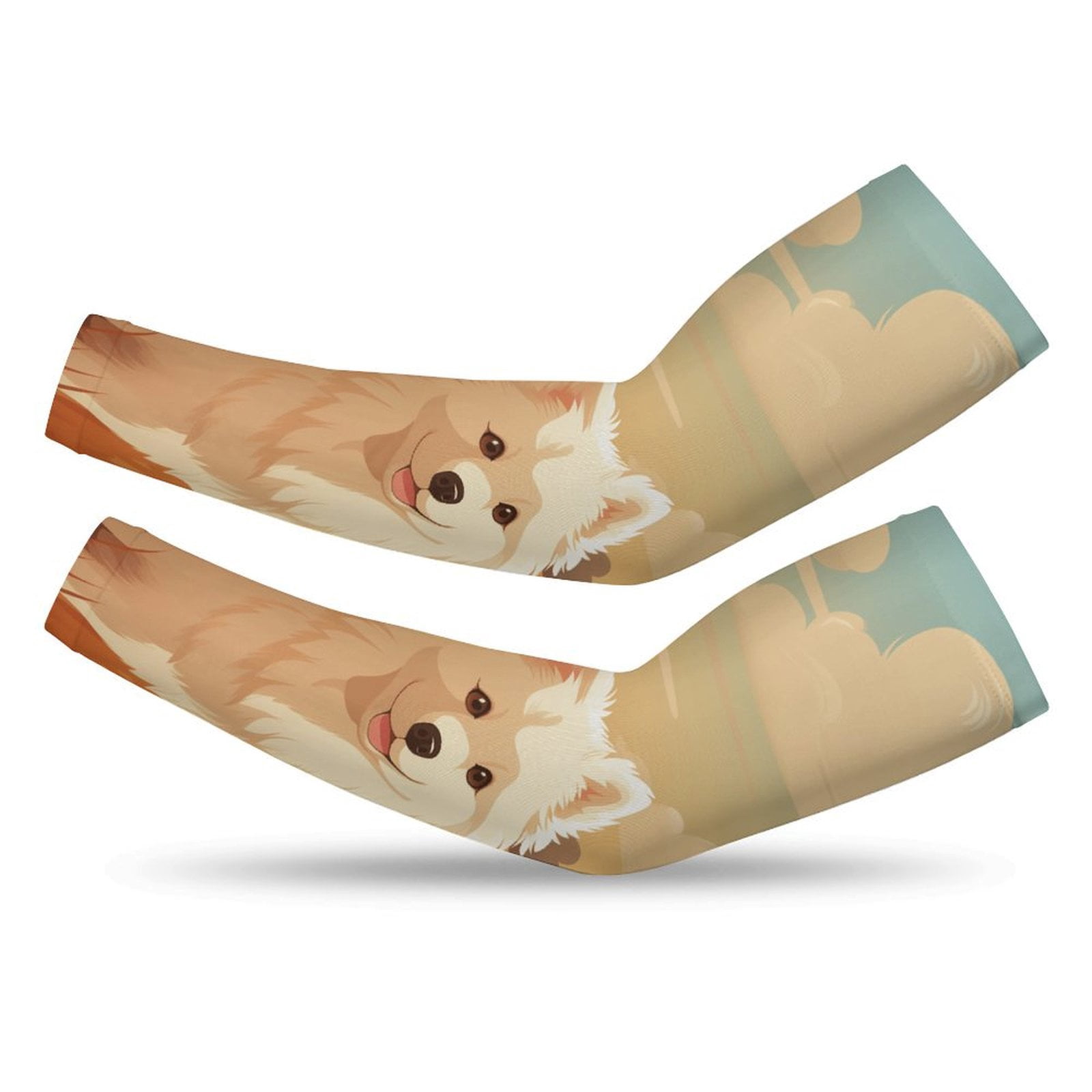 Cute Puppy Cooling Arm Sleeves Cover Summer Sun Protection Arm Sleeves ...
